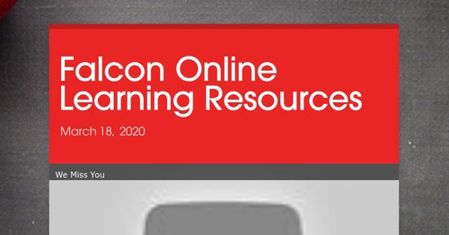 Falcon Online Learning Resources | Smore Newsletters