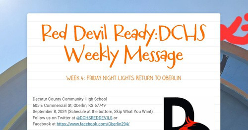 Red Devil Ready:DCHS Weekly Message | Smore Newsletters for Education