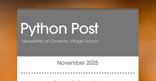 Python Post | Smore Newsletters for Education