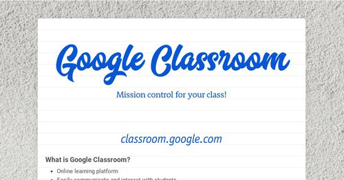 Google Classroom | Smore Newsletters
