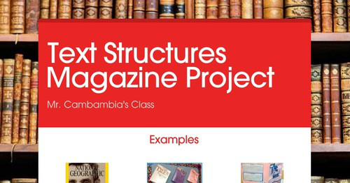 Text Structures Magazine Project | Smore Newsletters