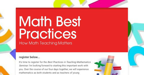 Math Best Practices | Smore Newsletters