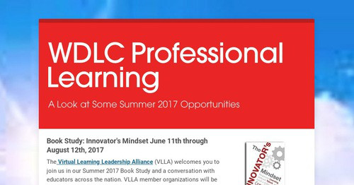 WDLC Professional Learning | Smore Newsletters
