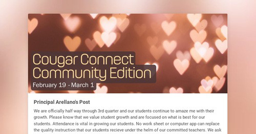 Cougar Connect Community Edition | Smore Newsletters for Education