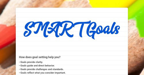SMART Goals | Smore Newsletters for Education