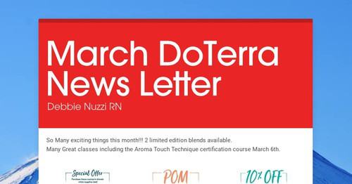 March DoTerra News Letter | Smore Newsletters for Business