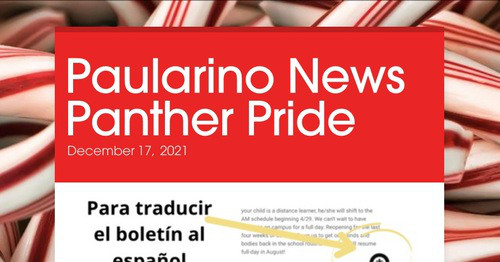 Paularino News Panther Pride | Smore Newsletters for Education