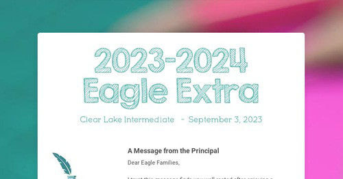 2023-2024 Eagle Extra | Smore Newsletters for Education