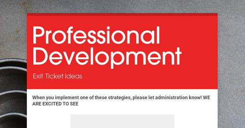 Professional Development | Smore Newsletters