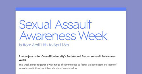 Sexual Assault Awareness Week Smore Newsletters
