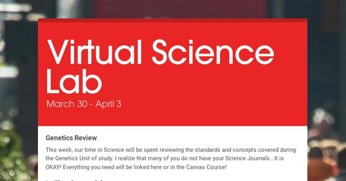 Virtual Science Lab | Smore Newsletters