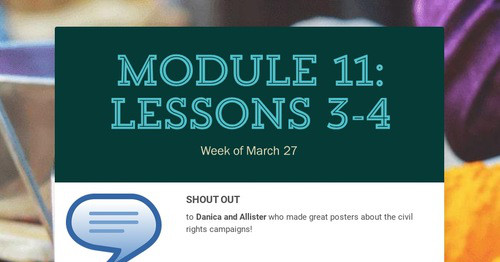 Module 11: Lessons 3-4 | Smore Newsletters for Education