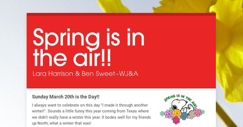 Spring is in the air!! | Smore Newsletters
