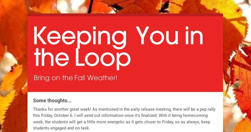 Keeping You in the Loop | Smore Newsletters
