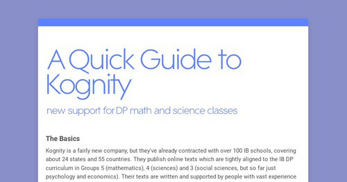 A Quick Guide to Kognity