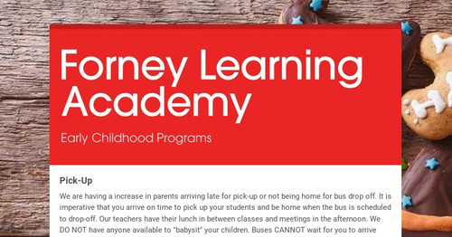 Forney Learning Academy