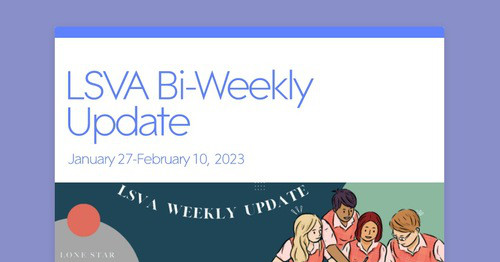 LSVA Bi-Weekly Update | Smore Newsletters
