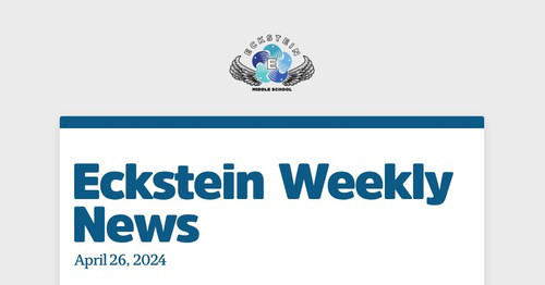 Eckstein Weekly News | Smore Newsletters for Education
