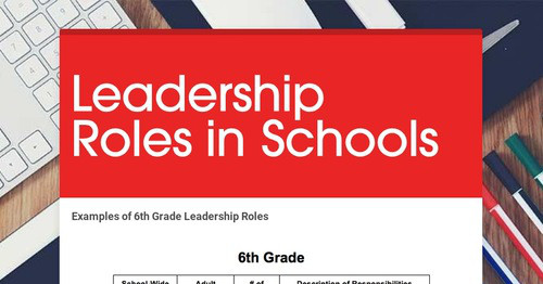 Leadership Roles in Schools | Smore Newsletters