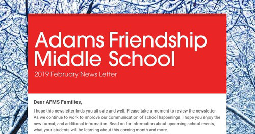 Adams Friendship Middle School | Smore Newsletters