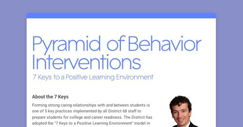 Pyramid of Behavior Interventions | Smore Newsletters for Education