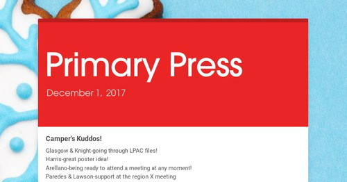 Primary Press | Smore Newsletters