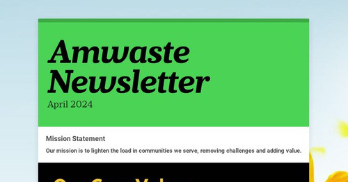 Amwaste Newsletter | Smore Newsletters