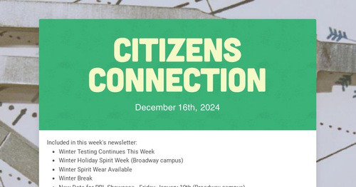 Citizens Connection | Smore Newsletters for Education