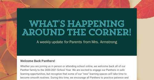 What's Happening Around the Corner! | Smore Newsletters