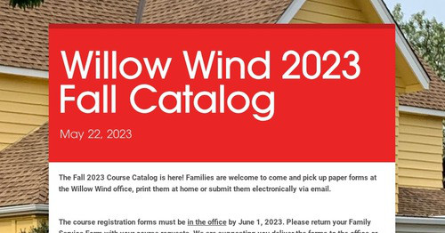 Willow Wind 2023 Fall Catalog | Smore Newsletters