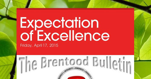Expectation of Excellence | Smore Newsletters for Education