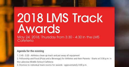 2018 LMS Track Awards | Smore Newsletters for Education