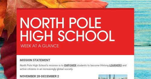 NORTH POLE HIGH SCHOOL | Smore Newsletters