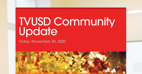 TVUSD Community Update | Smore Newsletters for Business