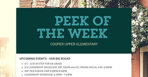 PEEK OF THE WEEK | Smore Newsletters