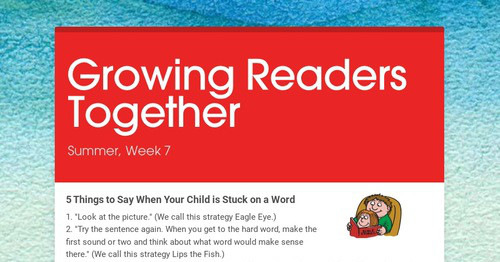 Growing Readers Together