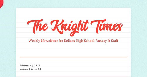 The Knight Times | Smore Newsletters for Education