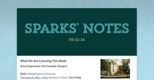 Sparks' Notes | Smore Newsletters