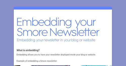 Design newsletters to spread the word online | Smore