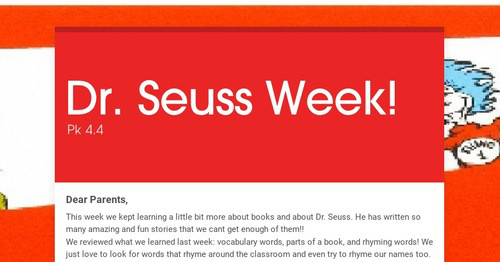 Dr. Seuss Week! | Smore Newsletters