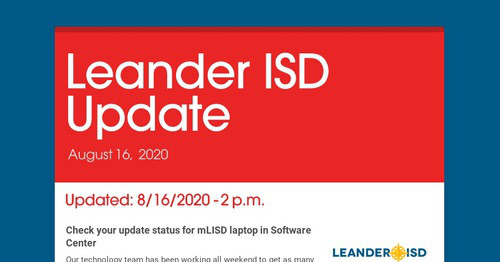 Leander ISD Update
