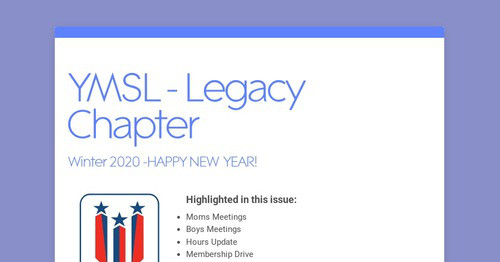 YMSL - Legacy Chapter | Smore Newsletters