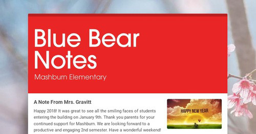 Blue Bear Notes | Smore Newsletters for Education