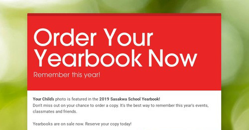 Order Your Yearbook Now | Smore Newsletters for Education