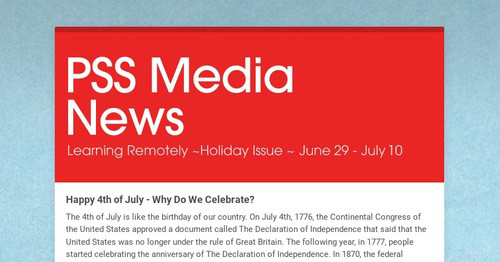 PSS Media News | Smore Newsletters