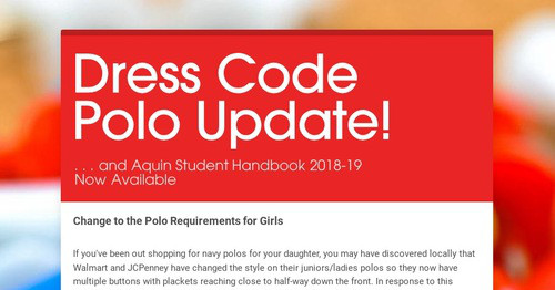 Dress Code Polo Update!