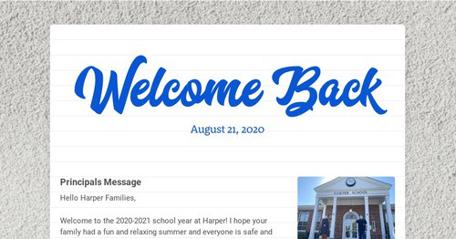 Welcome Back | Smore Newsletters
