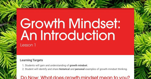 Growth Mindset: An Introduction | Smore Newsletters for Education