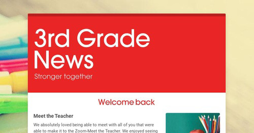 3rd Grade News | Smore Newsletters for Education