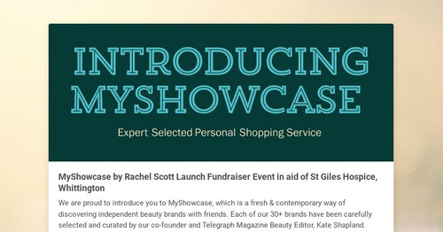 Introducing MyShowcase | Smore Newsletters